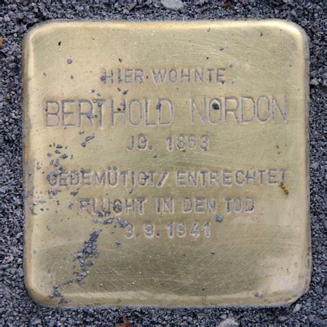Berthold Nordon Stolpersteine In Berlin