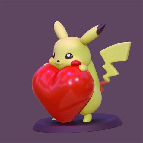 3d File Pikachu Love Pokemon ️‍🔥 ・3d Print Object To Download・cults