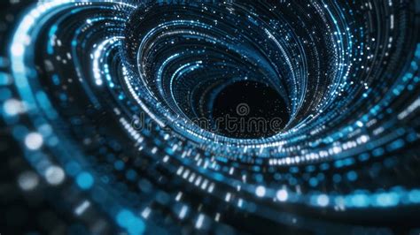 The Digital Data Vortex Signifies A Techbased Abstract Background With