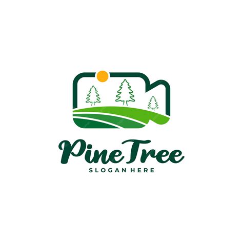 Premium Vector Pine Tree With Camera Logo Design Vector Creative Pine