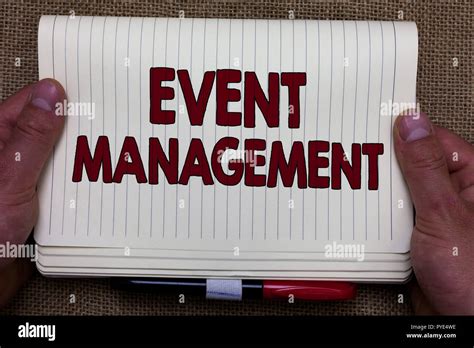 Handwriting Text Writing Event Management Concept Meaning Creation And Development Of Large