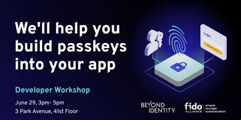 Beyond Identity On Linkedin Fido Passkeys Developer Workshop · Luma