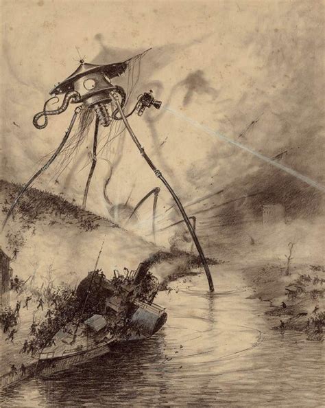 Martian Tripods First Design From “war Of The Worlds” By H G Wells