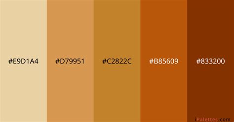 Ginger The Cookie Color Palette And Colors E9d1a4 D79951 C2822c B85609 833200 Ipalettes