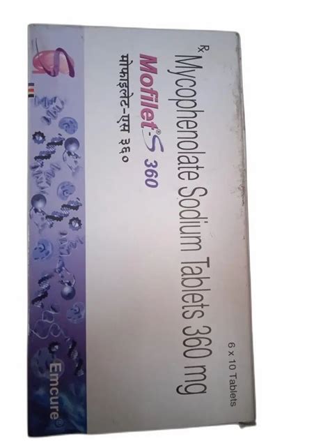 Mycophenolate Sodium Tablets 360 Mg Emcure Treatment Treat People With Lupus At Rs 250 Strip