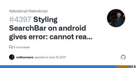 Styling Searchbar On Android Gives Error Cannot Read Property Android Of Undefined Undefined