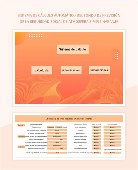 Plantilla De Excel Sistema De Cálculo Automático Del Fondo De Previsión