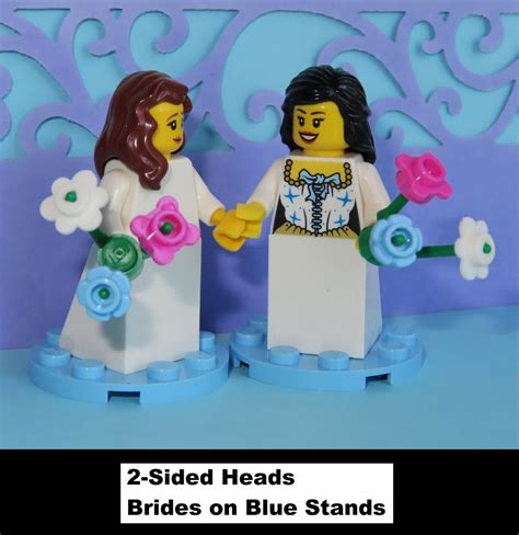 Funny 2 Sided Head Lesbian Wedding Choose Hair Colors Brides Scared