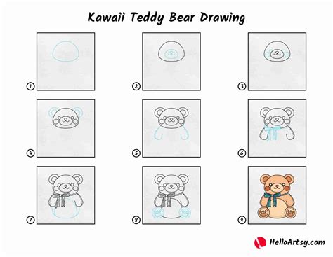 Draw Cute Teddy Bear Step By Step Drawing Lessons