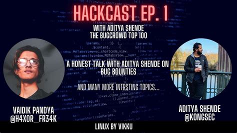A Honest Talk With Aditya Shende On Bug Bounties Hackcast Ep 1 Hackers Podcast Bugbounty