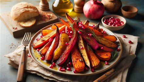 Roasted Roots Vegetables With Pomegranate Molasses Recipe Organic Bio