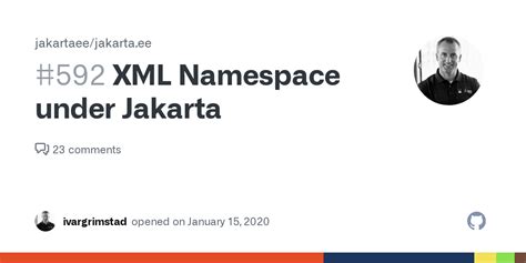 xml namespace under jakarta · issue 592 · jakartaee jakarta ee · github