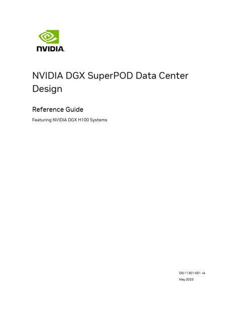 Nvidia Dgx Superpod Data Center Design Dgx H100 Pdf Data Center Computing