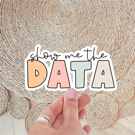 Show Me The Data Stickerretro Data Science Bcbafunny Datadata