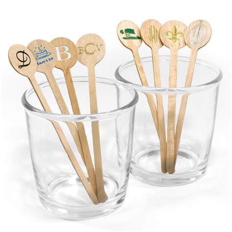 Personalized 6 In Wood Stir Sticks