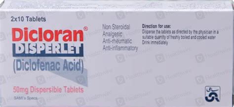 Dicloran Disperlet 50mg 20 Tablets Price In Pakistan Uses Dosage