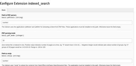 configure indexed search and crawler easily in typo3pits blog
