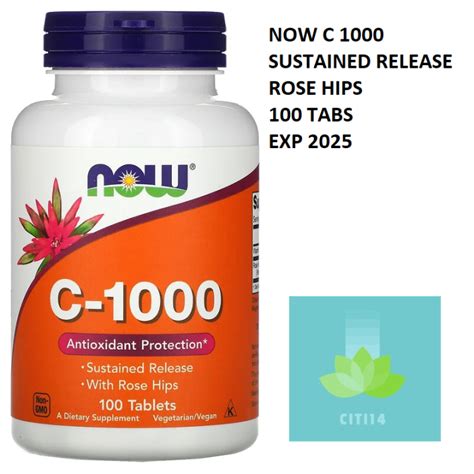 Vitamin C 1000mg Vitamin C1000 Botol Tablet Kapsul Now Vitamin Vit C