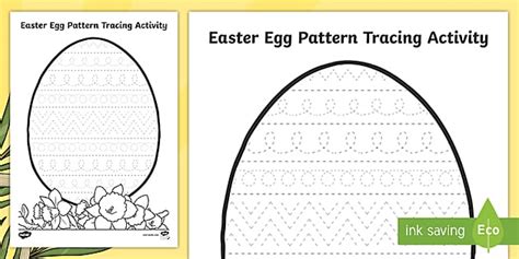 Easter Egg Pattern Tracing Activity Teacher Made Twinkl