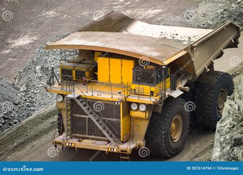 Large Dump Truck Near The Concrete Factory Car Tonar For
