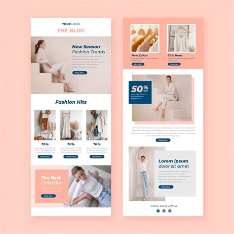 Free Vector Blog Template Design