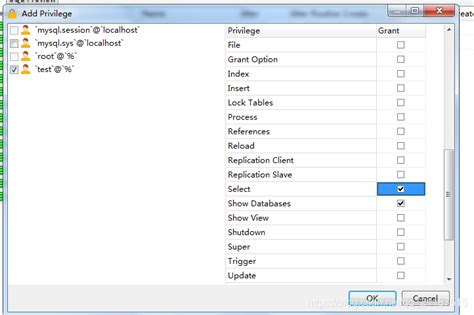 Navicat配置mysql数据库用户权限问题 Mysql 脚本之家