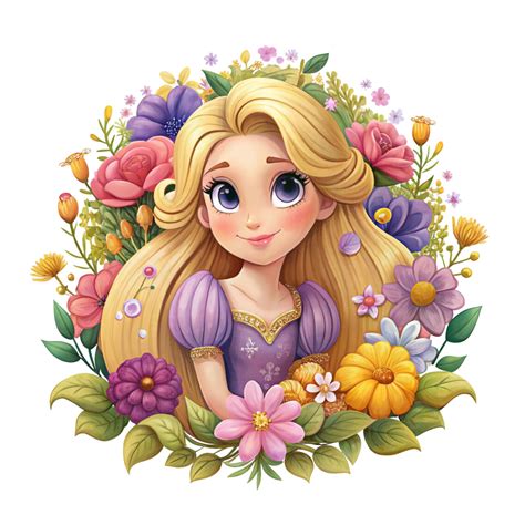 Rapunzel Png Clipart Rapunzel Flower Design Princess Rapunzel