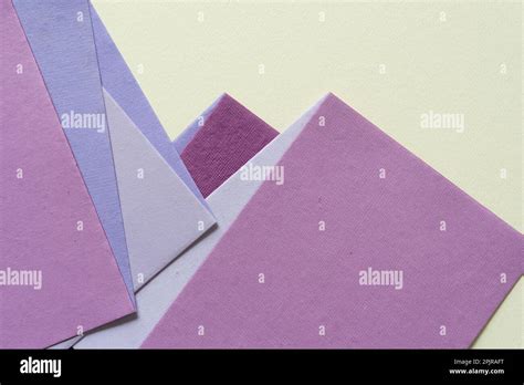 Various Shades Of Purple Crafting Sheets Arranged In Zig Zag Form On