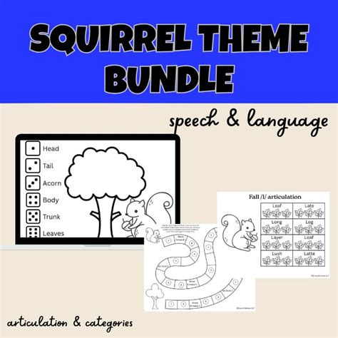 Fall Squirrel Theme Speech And Language Bundle By Diana Martinez Slp