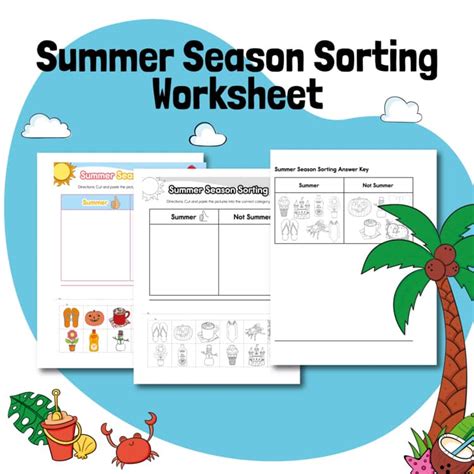 Summer Season Sorting Worksheet By Learningavenues Tpt