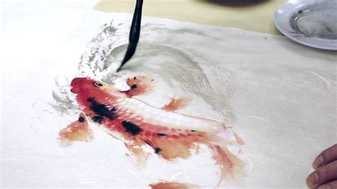 譚聖卓老師即席揮毫 錦鯉 改良板 Youtube