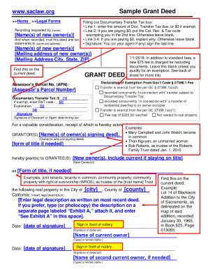 Understanding Grant Deeds A Comprehensive Grant Deed Example