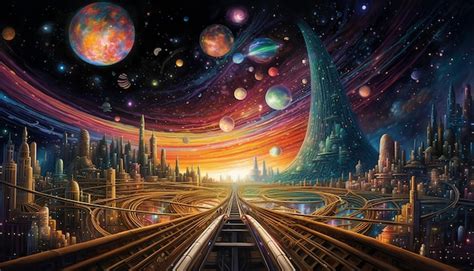 Premium Ai Image Hyperspace Interstellar Travel Through The Stars