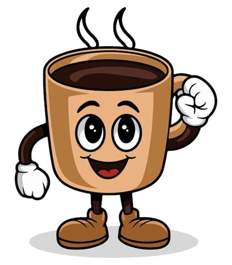 Cute Mug Cartoon Clipart Premium Vector