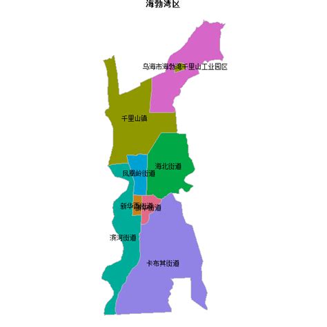 乌海市海勃湾区乡镇地图shp数据内蒙古自治区百度坐标系bd09中国乡镇shp地图数据