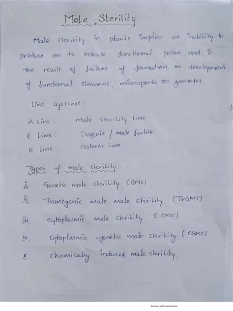 Handwritten 5 Male Sterilitypdf A4agriculture