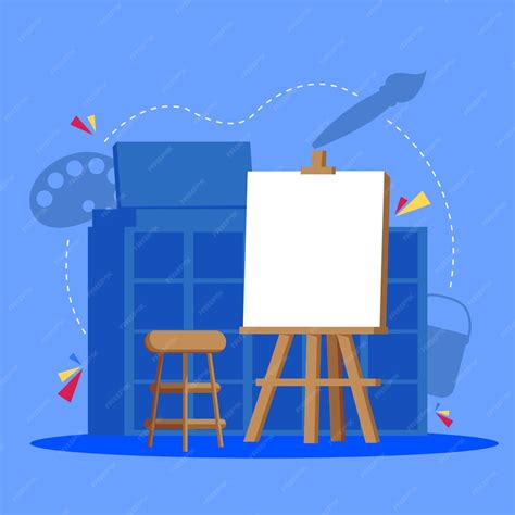 Premium Vector School Art Classroom Illustration