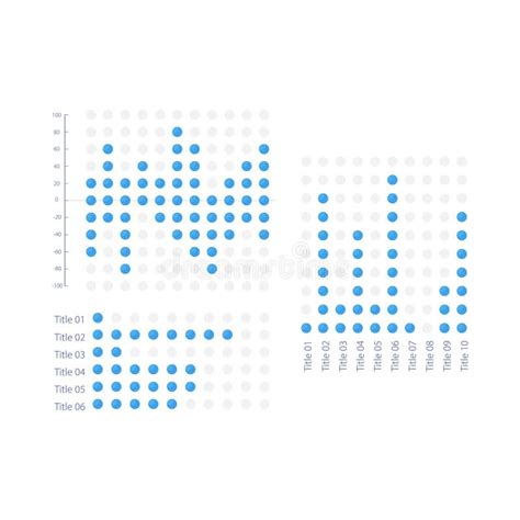 Dot Plot Infographic Chart Design Template Set Stock Vector