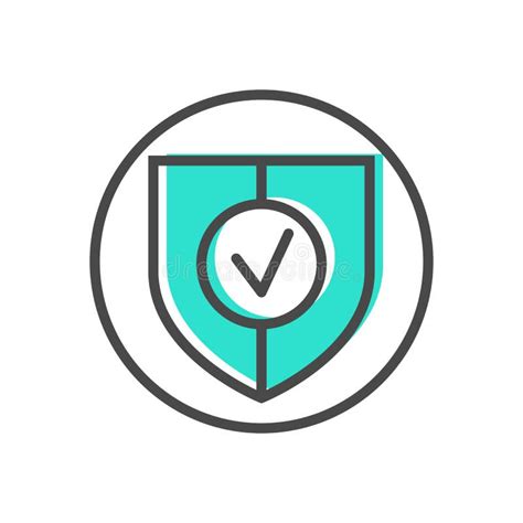 Data Stream Icon With Shield Sign Stock Vector Illustration Of Design