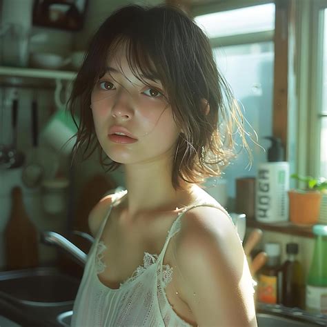 Premium Photo Ai Film Photography Of A Beautiful Short Haired Girl