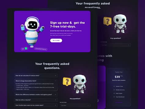 AI Landing Page Design Behance