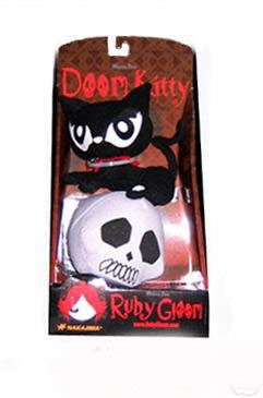 Ruby Gloom Doom Kitty Plush Black Cat On Skull Rare Nib 115622394