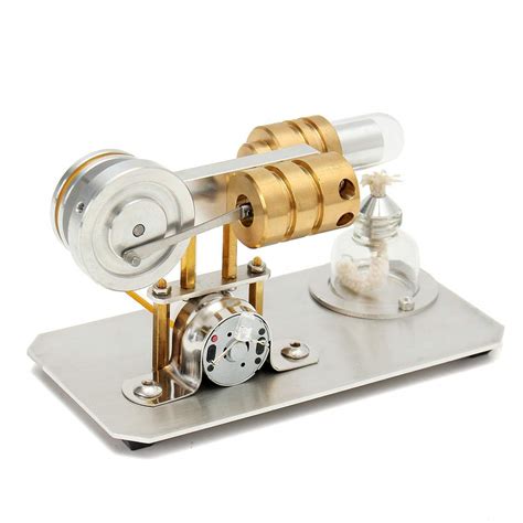 Stirling Engine Kit Single Cylinder Model Toy With Stainless Steel Base