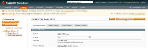 Deleting Product Categories In Magento 16 Inmotion Hosting