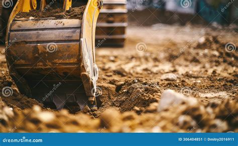 A Powerful Backhoe At Work Digging Deep Into The Earth With Precision