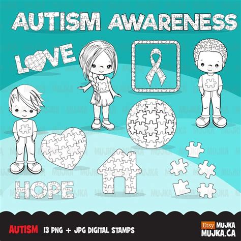Concienciación Sobre El Autismo Para Colorear