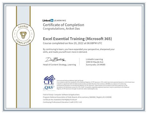 Excel Microsoft365 Linkedinlearning Spreadsheets Aniket Das