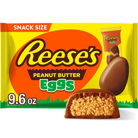 Pack Of 2 Reeses Milk Chocolate Snack Size Peanut Butter Eggs Easter