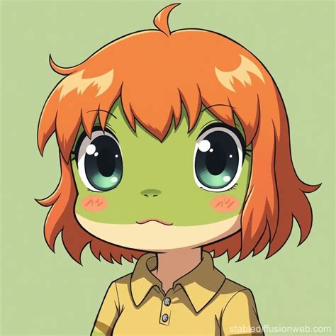 Pepe The Frog Anime Female Character Stable Diffusion Online