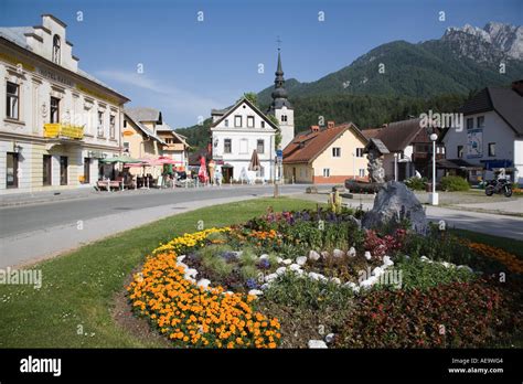 Kranjska Gora Slovenia Town Centre Of Small Alpine Resort In